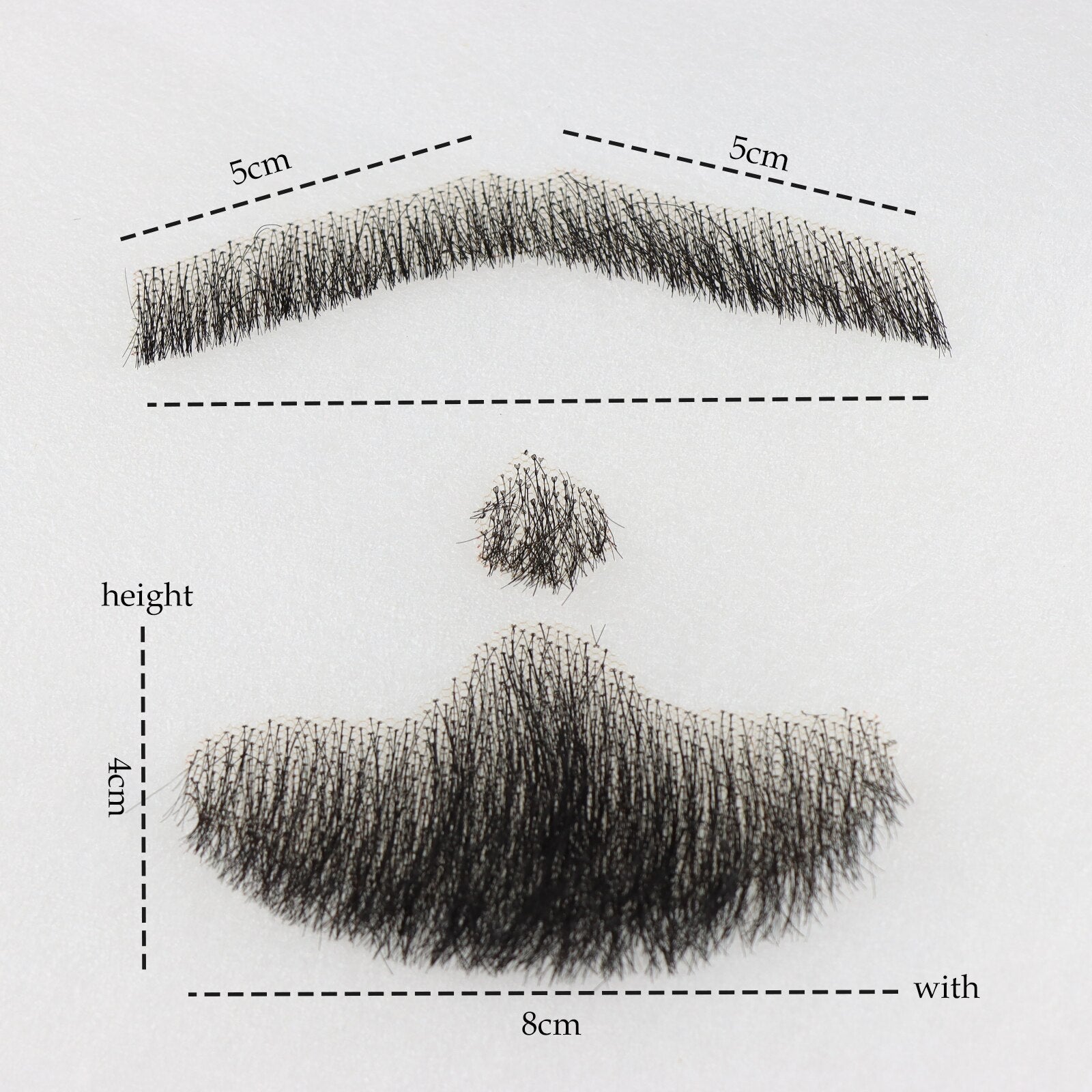 Men Human Hair Fake Lace Beard Mustache - ReHair System