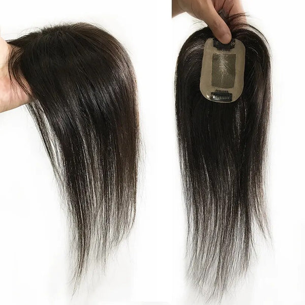 12" Mono Base With Clips In Hair Topper 7x10cm - ReHair System