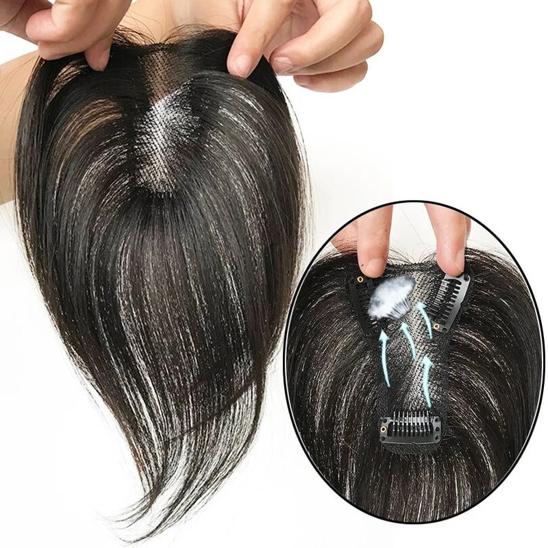 Human Hair Swiss Lace Clips In Toppers for Women - ReHair System