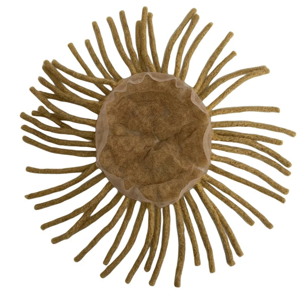 Golden Color Dreadlocks Toupee Full Lace Unit for Black Men - ReHair System