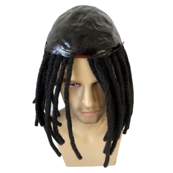 Dreadlocks Human Hair Systems Skin Unit for Black Men - ReHair System