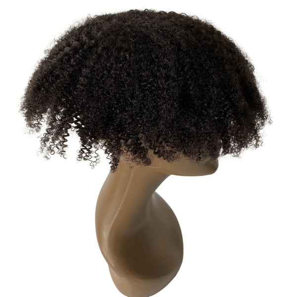 Root 6mm Wave Unit Human Hair Mono Toupee for Black Men - ReHair System