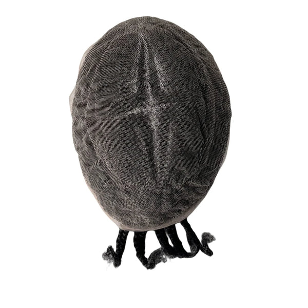 Afro Corn Star Braids Full Lace Human Hair Toupee for Black Men 8x10 ...