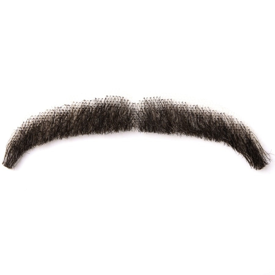 Men's Realistic Mustache Handknoted 100% Human Hair Fake Beard - ReHair ...