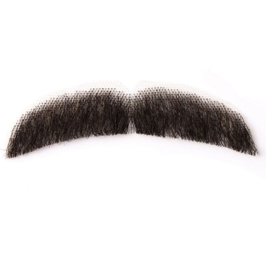 Men's Realistic Mustache Handknoted 100% Human Hair Fake Beard - ReHair ...